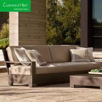 China Water-resistant Fabric and Outdoor Foam Cushion Customized Modern Teak Sofa Set for Garden for sale