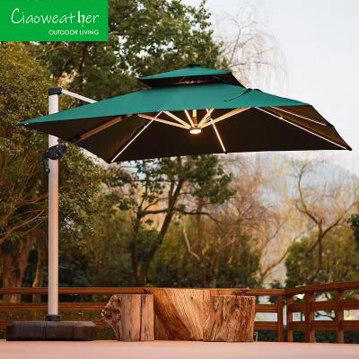 China Aluminum Pole Customized Color Garden Cantilever Umbrella for Customized Outdoor Space for sale