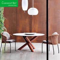 China Garden Furniture Set Style Aluminum Rope Outdoor Table and Chair Set with Waterproof Upholstery Cushion for sale