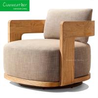 China Modern Garden Sofa Set Luxury Outdoor Furniture Wooden Garden Waterproof Fire Outdoor Sofa Sets Hotel Outdoor Teak Patio for sale