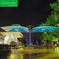 China Foldable Outdoor Sunshade Parasol Large Aluminum Garden Umbrella for Hotel Restaurant Banquet for sale