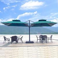 China Foldable Outdoor Sunshade Parasol Large Aluminum Garden Umbrella for Hotel Restaurant Banquet for sale