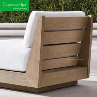 China Modern Teak Outdoor Furniture Solid Wood Outdoor Sofa Hotel Courtyard Teak U Shape Garden Sofa Set Luxury Big Sectional for sale