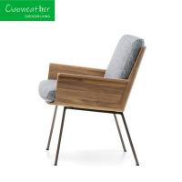 China Outdoor Furniture Garden Set Modern Teak Wood Frame Living Room Patio Chair Furniture for sale