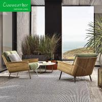 China Outdoor Furniture Garden Set Modern Teak Wood Frame Living Room Patio Chair Furniture for sale