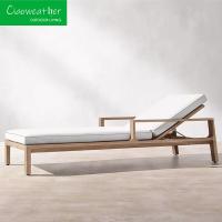 China Outdoor Teak Lounge Chair for Villa Hotel Garden Sunbed Terrace Swimming Pool Beach Customized for sale