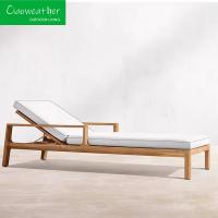 China Outdoor Teak Lounge Chair for Villa Hotel Garden Sunbed Terrace Swimming Pool Beach Customized for sale