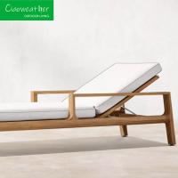 China Outdoor Teak Lounge Chair for Villa Hotel Garden Sunbed Terrace Swimming Pool Beach Customized for sale
