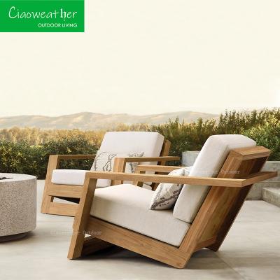 China Mail Packing Teak Wood Garden Chairs and Sofa Set for Modern Design Outdoor Furniture for sale