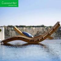 China Modern Outdoor Furniture Villa Hotel Garden Solidwood Teak Lounge Chair for Terrace Swimming Pool Relaxation for sale