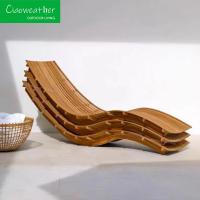 China Modern Outdoor Furniture Villa Hotel Garden Solidwood Teak Lounge Chair for Terrace Swimming Pool Relaxation for sale