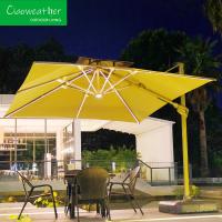 China Outdoor Cushioned Patio Umbrella with Customized Color Aluminium Frame and Water-Resistant Fabric for sale
