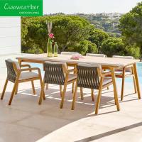 China Mail Packing Solid Teak Wood Table And Chairs Set For Outdoor Patio With Customized Color for sale