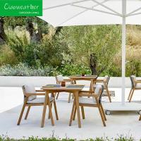 China Mail Packing Solid Teak Wood Table And Chairs Set For Outdoor Patio With Customized Color for sale