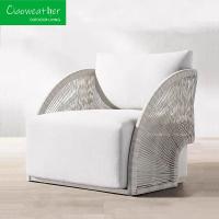 China Teak Outdoor Sofa Set with Water-Resistant Fabric Cushion and Customized Color for sale