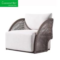 China Teak Outdoor Sofa Set with Water-Resistant Fabric Cushion and Customized Color for sale