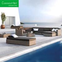 China Modern Simple Design Style Latest Lounge Sofa for Outdoor Wicker Conversation Set in Garden Rattan Corner for sale
