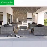 China Modern Simple Design Style Latest Lounge Sofa for Outdoor Wicker Conversation Set in Garden Rattan Corner for sale