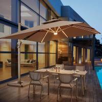 China Outdoor Umbrella Patio Aluminium Garden Parasol Beach Umbrella with Mail Packaging for sale