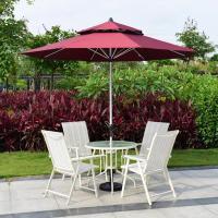 China Outdoor Waterproof Middle Pole Umbrella Modern Garden Furniture for Coffee Shop for sale