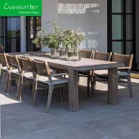 China Wooden Furniture Garden Hotel Furniture Solid Wood Teak Courtyard Dining Armchair Waterproof Dining Set for Hotel for sale