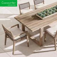 China Wooden Furniture Garden Hotel Furniture Solid Wood Teak Courtyard Dining Armchair Waterproof Dining Set for Hotel for sale