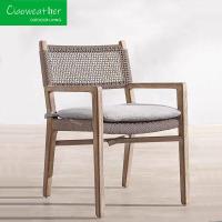 China Wooden Furniture Garden Hotel Furniture Solid Wood Teak Courtyard Dining Armchair Waterproof Dining Set for Hotel for sale