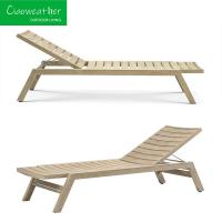 China Outdoor Furniture Teakwood Frame Material Garden Solid Modern Sun Beds Beach Chaise Leisure Lounger for sale