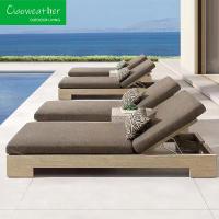 China Luxury Solid Wood Teak Sun Loungers for Hotel Restaurant Banquet Home and Coffee for sale