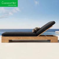 China Luxury Solid Wood Teak Sun Loungers for Hotel Restaurant Banquet Home and Coffee for sale