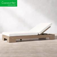China Luxury Solid Wood Teak Sun Loungers for Hotel Restaurant Banquet Home and Coffee for sale