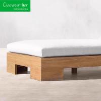 China Luxury Solid Wood Teak Sun Loungers for Hotel Restaurant Banquet Home and Coffee for sale