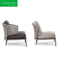 China Comfortable Outdoor Rattan Furniture Waterproof Upholstery Cushion Garden Sofa Set with Customized Color for sale