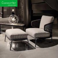 China Comfortable Outdoor Rattan Furniture Waterproof Upholstery Cushion Garden Sofa Set with Customized Color for sale