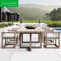 China Waterproof Garden Hotel Teak Solid Wood Dining Table Set for Villa Courtyard Outdoor Tables and Chairs Leisure Furniture for sale