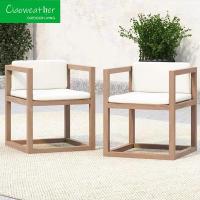 China Waterproof Garden Hotel Teak Solid Wood Dining Table Set for Villa Courtyard Outdoor Tables and Chairs Leisure Furniture for sale