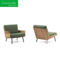 China Customized Color Single Three-Piece Teak Sofa for Outdoor Balcony Leisure Garden for sale