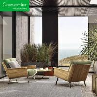 China Customized Color Single Three-Piece Teak Sofa for Outdoor Balcony Leisure Garden for sale