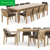 China Hotel Garden Leisure Furniture Set Customized Color Teak Dining Chairs for Villa Terrace Modern Wooden Chairs for sale