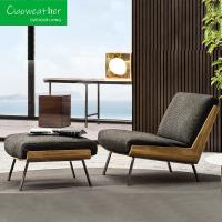 China Customized Color Single Three-Piece Teak Sofa for Outdoor Balcony Leisure Garden for sale