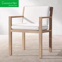 China Hotel Garden Leisure Furniture Set Customized Color Teak Dining Chairs for Villa Terrace Modern Wooden Chairs for sale
