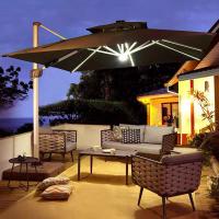 China Aluminum Pole Custom Modern Design Sun Umbrella for Garden Beach Hotel and Restaurant for sale