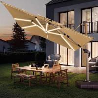 China Aluminum Pole Custom Modern Design Sun Umbrella for Garden Beach Hotel and Restaurant for sale