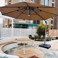 China Aluminum Pole Custom Modern Design Sun Umbrella for Garden Beach Hotel and Restaurant for sale