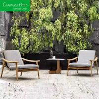 China Waterproof Cushions Teak Outdoor Dining Chairs and Table for Modern Leisure Garden Furniture in Hotel for sale