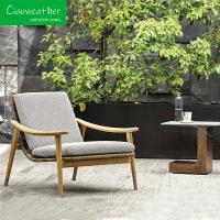 China Waterproof Cushions Teak Outdoor Dining Chairs and Table for Modern Leisure Garden Furniture in Hotel for sale