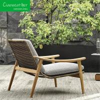 China Waterproof Cushions Teak Outdoor Dining Chairs and Table for Modern Leisure Garden Furniture in Hotel for sale