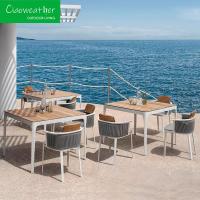 China Modern Hotel Patio Teak Rattan Chair Contemporary Design with Waterproof Outdoor Cushion for sale