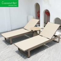 China Outdoor Leisure Sunlounge Modern Mesh Fabric Sun Lounger for Hotel Swimming Pool and Patio Outdoor Furniture for sale
