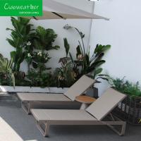 China Outdoor Leisure Sunlounge Modern Mesh Fabric Sun Lounger for Hotel Swimming Pool and Patio Outdoor Furniture for sale